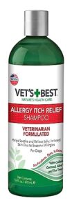 vet's best allergy itch relief dog shampoo | cleans and relieves discomfort from seasonal allergies | gentle formula | 16 oz