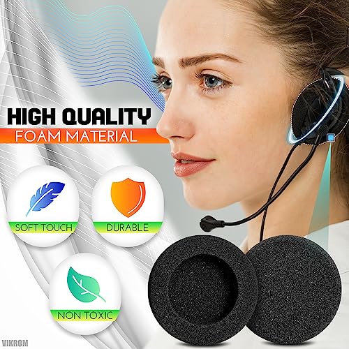 Electronic 60mm A3 Pairs 60 mm Headphone Covers Disposable - Earphone Pads Replacement Ear Cushions - Earbuds Replacement Ear Pads - Headphone Cushion Replacement - Memory Headphone Foam Ear Covers