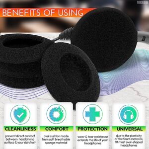 Electronic 60mm A3 Pairs 60 mm Headphone Covers Disposable - Earphone Pads Replacement Ear Cushions - Earbuds Replacement Ear Pads - Headphone Cushion Replacement - Memory Headphone Foam Ear Covers