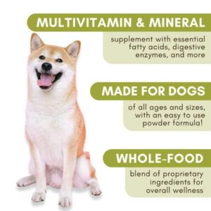 Wholistic Pet Organics Canine Complete: Multivitamin for Dogs Organic Homemade Dog Food Supplement Dog Multivitamin Powder with Probiotics Healthy Immune System Digestive Support for All Ages