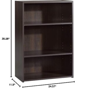 Sauder Beginnings 3-Shelf Bookcase, Cinnamon Cherry finish