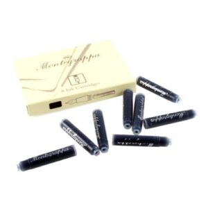 montegrappa black ink cartridges, pack of 8.