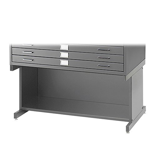 Safco Products 4975GR Flat File High Base for 5-Drawer 4994GRR Flat File, Sold Separately, Gray