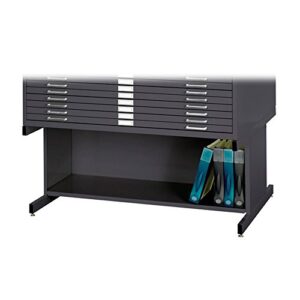 safco products flat file high base for 5-drawer 4996blr and 10-drawer 4986bl flat files, sold separately, black