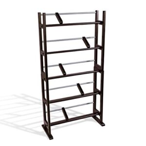 atlantic element media storage rack - holds up to 230 cds or 150 dvds, contemporary wood & metal design with wide feet for greater stability, pn35535601 in espresso