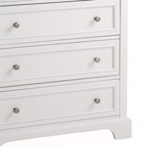 Home Styles Naples White Finish Four Drawer Chest including Top Drawer Felt Lined for Jewelry