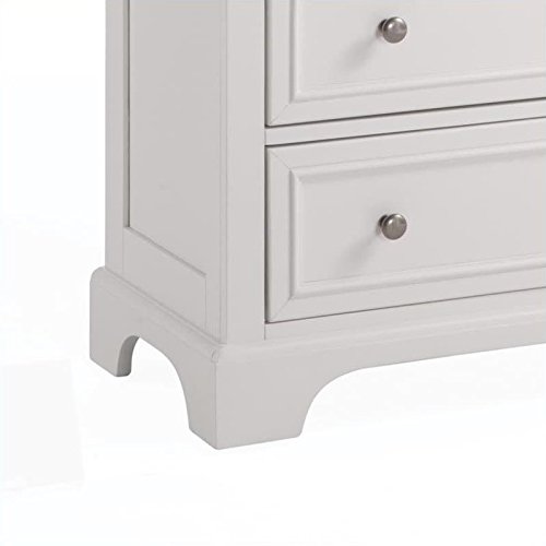 Home Styles Naples White Finish Four Drawer Chest including Top Drawer Felt Lined for Jewelry