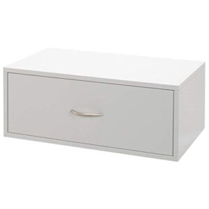 organized living freedomrail 1 drawer double hang obox - white