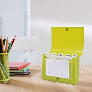 DocIt Index Card Holder 3x5 for Storing Recipe Cards, School Index Cards & More, Color May Vary (00868)