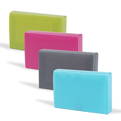 DocIt Index Card Holder 3x5 for Storing Recipe Cards, School Index Cards & More, Color May Vary (00868)