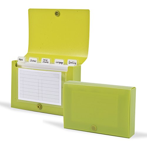 DocIt Index Card Holder 3x5 for Storing Recipe Cards, School Index Cards & More, Color May Vary (00868)