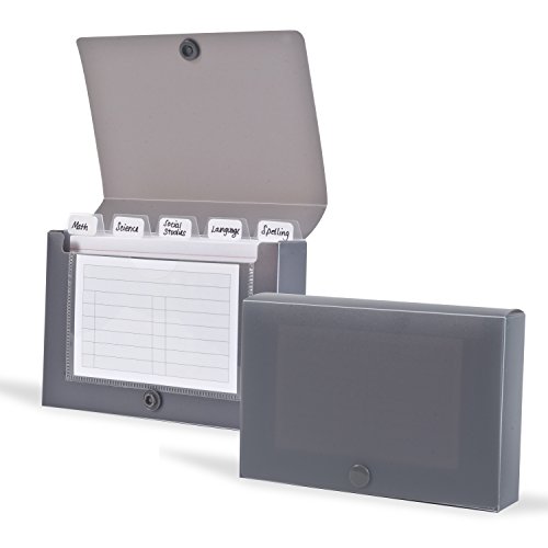 DocIt Index Card Holder 3x5 for Storing Recipe Cards, School Index Cards & More, Color May Vary (00868)