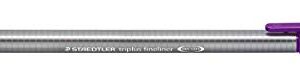 Staedtler 334 Triplus Fineliner Superfine Point Pens, 0.3 mm, Violet, Box of 10