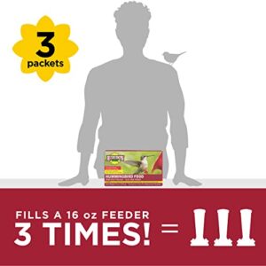 Audubon Park Hummingbird Food Wild Bird Nectar, Hummingbird Food for Outside Feeder, (3) 3-oz. Pre-Measured Packets