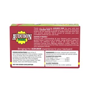 Audubon Park Hummingbird Food Wild Bird Nectar, Hummingbird Food for Outside Feeder, (3) 3-oz. Pre-Measured Packets