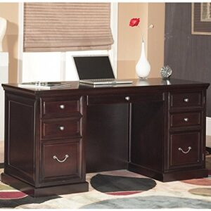 Martin Furniture Fulton 61" Space Saver Double Pedestal Desk - Fully Assembled