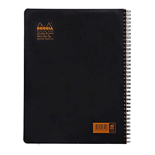 Rhodia Wirebound Meeting Book, A4+, Pre-Printed - Black