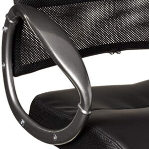 Boss Office Products Mesh Back Guest Chair with Pewter Finish in Black, 250 lb.