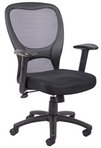 boss office products budget mesh task chair in black