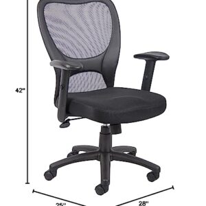 Boss Office Products Budget Mesh Task Chair in Black