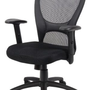 Boss Office Products Budget Mesh Task Chair in Black