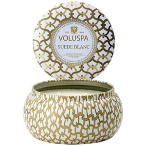 voluspa maison blanc suede blanc 2 wick candle