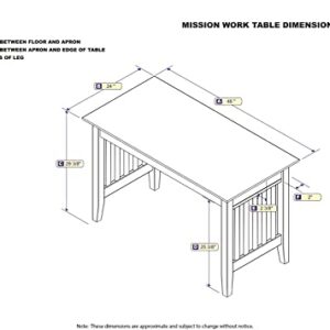 AFI Mission Writing Desk, Walnut