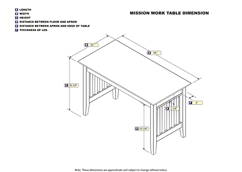 AFI Mission Writing Desk, Walnut