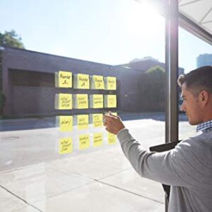 Post-it Super Sticky Notes, 3x3 in, 6 Pads, 2X the Sticking Power, Canary Yellow (654-6SSCY)