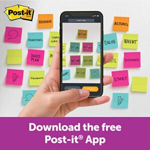 Post-it Super Sticky Notes, 3x3 in, 6 Pads, 2X the Sticking Power, Canary Yellow (654-6SSCY)