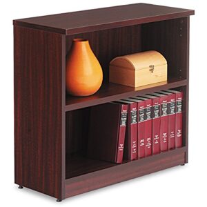 alera va633032my valencia bookcase, 2-shelf, 31-3/4 x 14 x 29-1/2, mahogany