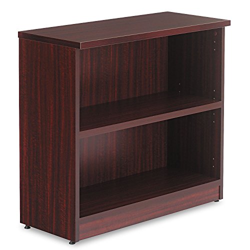 Alera VA633032MY Valencia Bookcase, 2-Shelf, 31-3/4 x 14 x 29-1/2, Mahogany