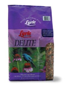 lyric 2647403 delite bird food, high protein no waste mix, 5-lbs. - quantity 8