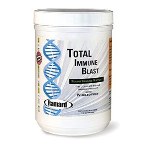 ramard total immune blast - equine immune support, horse vitamin & powder supplement w/zinc, selenium, omega 3, omega 6 & vitamins w/nucleotides, equine powder & supplements 1.12 lbs. 30 days supply