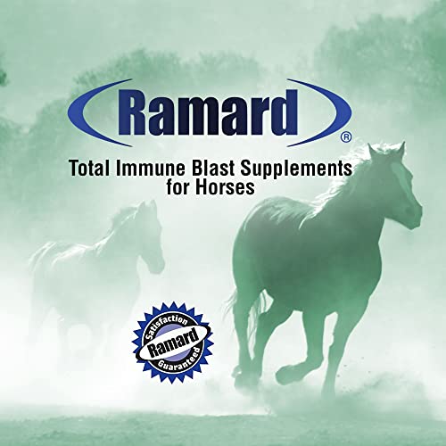 Ramard Total Immune Blast - Equine Immune Support, Horse Vitamin & Powder Supplement w/Zinc, Selenium, Omega 3, Omega 6 & Vitamins w/Nucleotides, Equine Powder & Supplements 1.12 lbs. 30 Days Supply