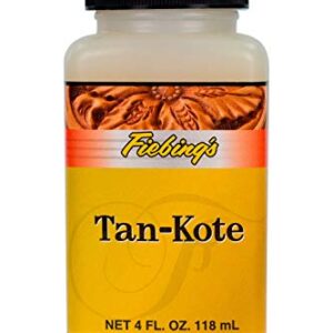 Fiebing's Tan-Kote (4oz) - Resin Based, Easy-to-Use Top Finish Creates a Mellow Gloss and Rich Shine