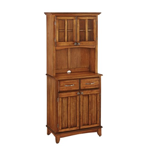 Buffet of Buffet Cottage Oak with Wood Top with Hutch by Home Styles