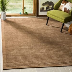 safavieh tibetan collection 6' x 9' brown tb212h hand-knotted modern premium silk & wool area rug