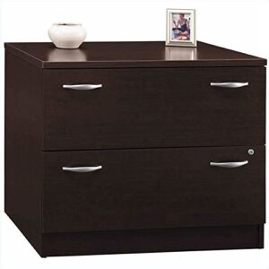 bush business furniture series c 5-piece u-shape bow-front desk in mocha cherry