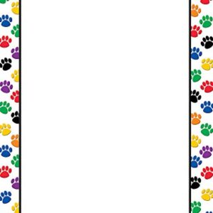 Teacher Created Resources Colorful Paw Prints Computer Paper (4769), Multicolor 8.5 inches X 11 inches