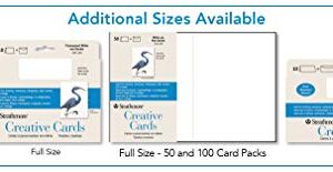 Strathmore Creative Cards with Envelopes, Ivory Deckle, 5x6.875 inches, 50 Cards (80lb/216g) - Artist Paper for Adults and Students