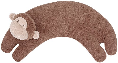 Angel Dear Curved Pillow Brown Monkey