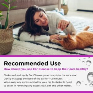 Nutri-Vet Ear Cleanser for Cats | Cleans and Deodorizes with Gentle Ingredients | 4 Ounces