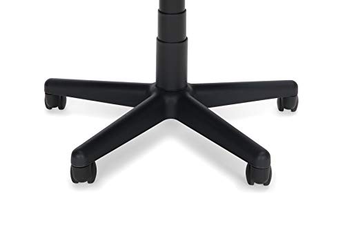 OFM, Black Straton Vinyl Office Chair With Lumbar Support, Adjustable Back & Seat Height, 250lb Max Weight With Wheels for Computer/Desk, Mid Back