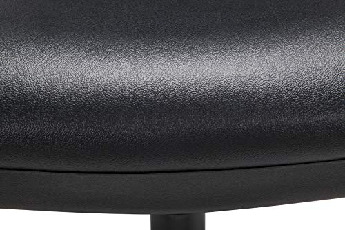 OFM, Black Straton Vinyl Office Chair With Lumbar Support, Adjustable Back & Seat Height, 250lb Max Weight With Wheels for Computer/Desk, Mid Back