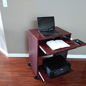 Narrow Computer Laptop desk w/sliding printer shelf - 24" W S2326