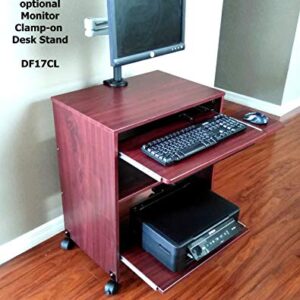 Narrow Computer Laptop desk w/sliding printer shelf - 24" W S2326