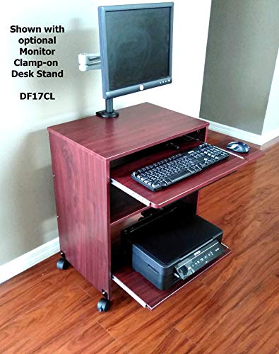 Narrow Computer Laptop desk w/sliding printer shelf - 24" W S2326