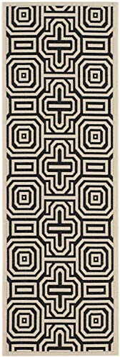 SAFAVIEH Courtyard Collection 2' x 3'7" Sand / Black CY2962 Indoor/ Outdoor-Waterproof Easy-Cleaning Patio Backyard Mudroom Accent-Rug