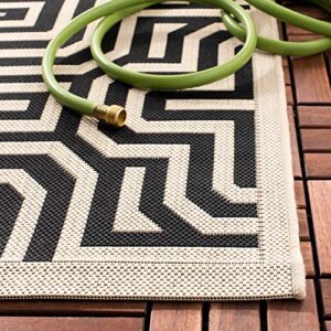 SAFAVIEH Courtyard Collection 2' x 3'7" Sand / Black CY2962 Indoor/ Outdoor-Waterproof Easy-Cleaning Patio Backyard Mudroom Accent-Rug